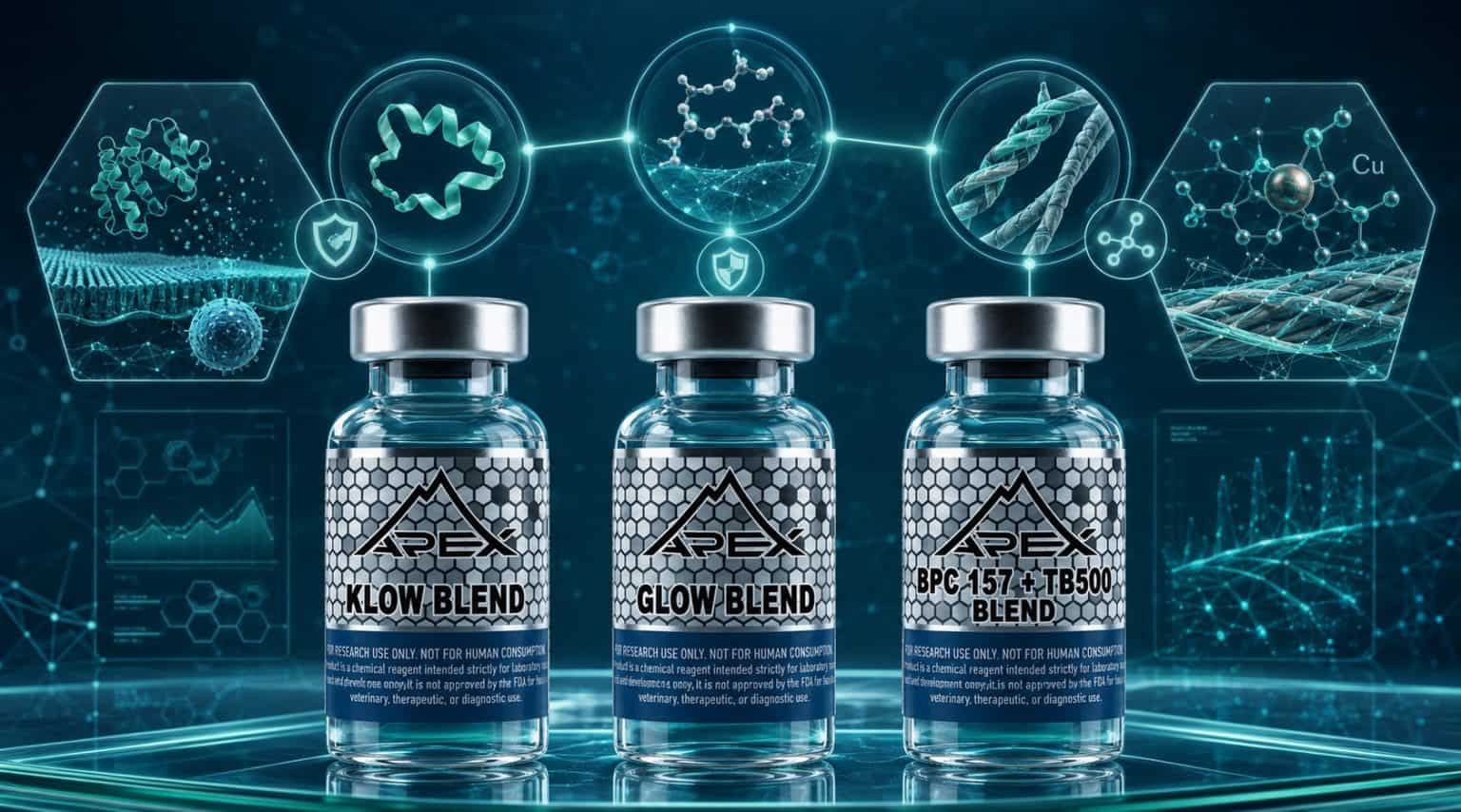 KLOW vs GLOW vs BPC-157/TB-500 Blend: Component-Level Research Comparison