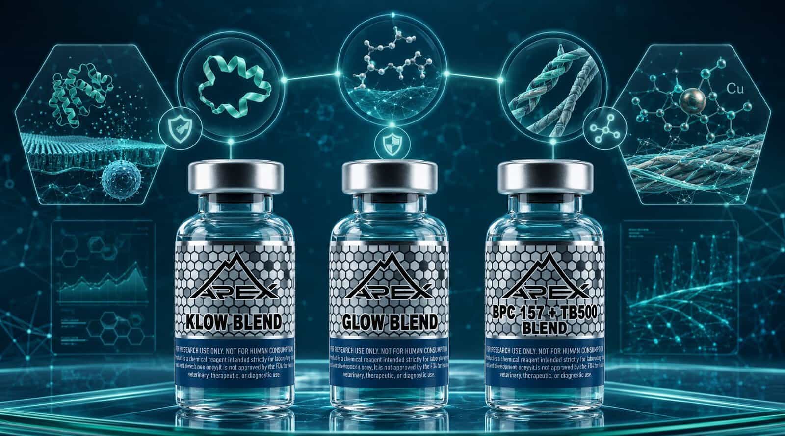 KLOW vs GLOW vs BPC-157/TB-500 Blend: Component-Level Research Comparison